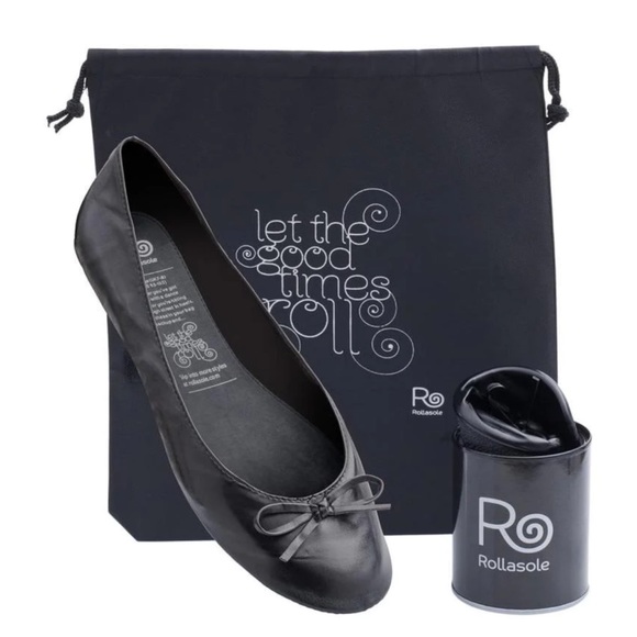 ROLLA'S | Shoes | Nwot Rollasole Back To Black Fold Up Ballet Flats ...